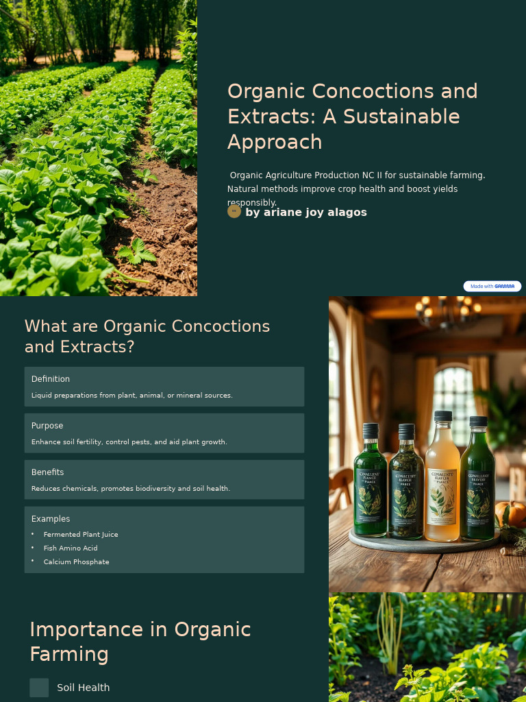 Organic Concoctions and Extracts A Sustainable Approach | PDF | Soil ...