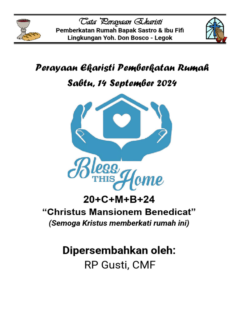 Pemberkatan Rumah Bapak Sastro & Ibu Fifi | PDF