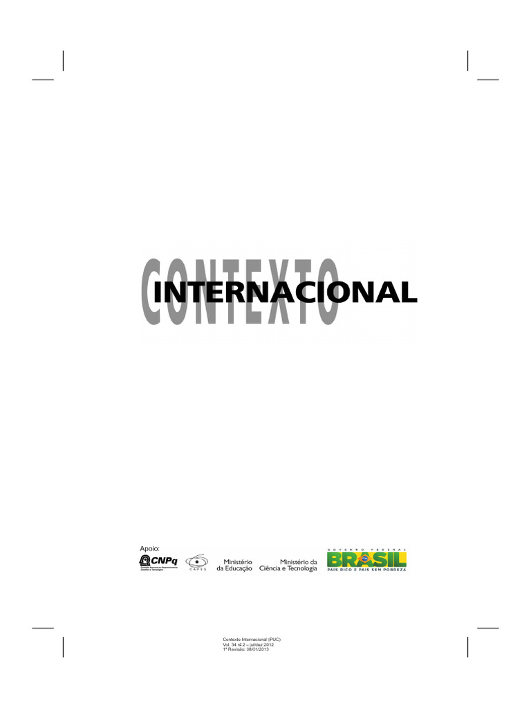 Contexto Internacional 34 nº 2 - pronto para gráfica | PDF | Estado ...