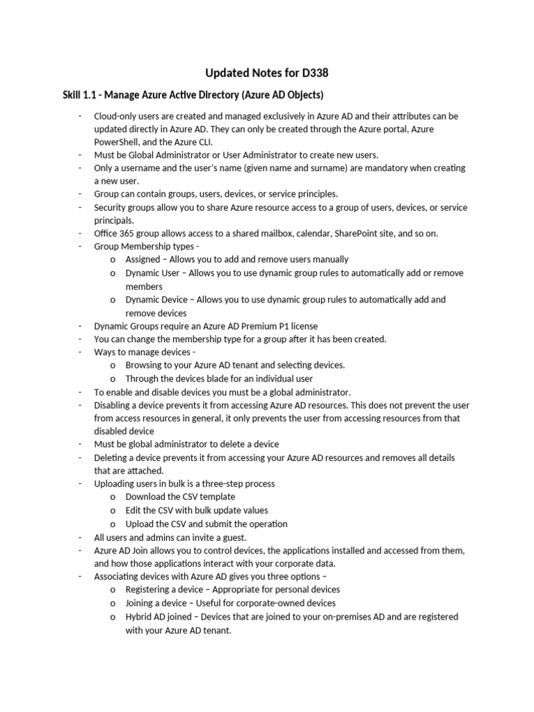 Complete AZ-104 Notes | PDF | Backup | Microsoft Azure