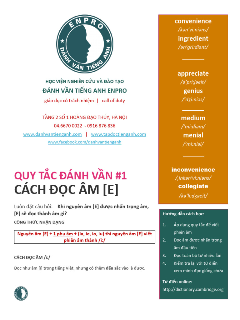 Quy Tac Danh Van - Tuan 01 | PDF