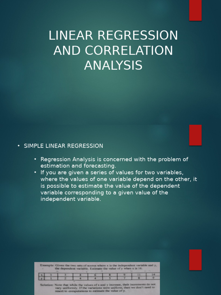 Linear Regression and Correlation Analysis | PDF