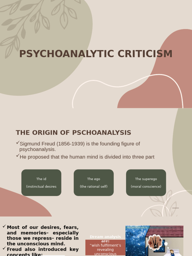 Psychoanalytic Criticism | PDF | Psychoanalysis | Unconscious Mind