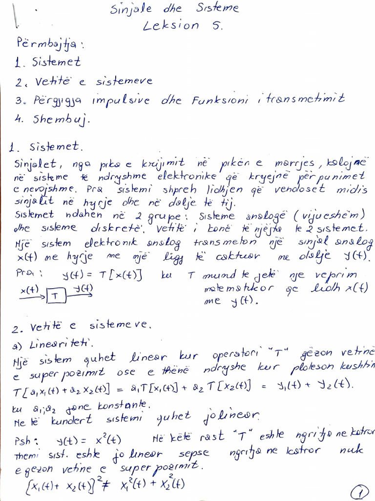 Leksion 4-6 Teori Sinjali | PDF
