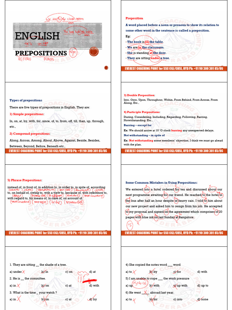 Prepo Merged | PDF | English Language | Linguistics