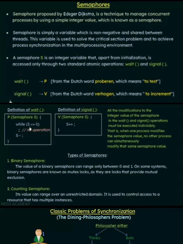 Semaphores Diningphilosopher | PDF