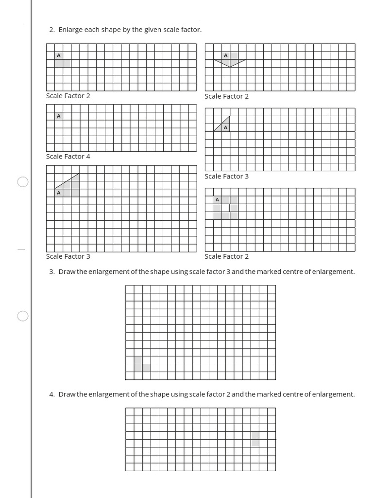Transformations - An Introduction To Enlargements (Interactive) | PDF