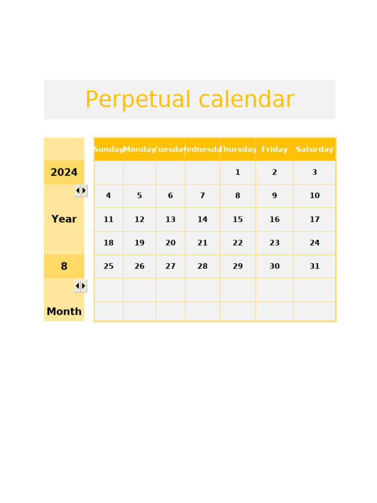 Perpetual Calendar & Study Plan1 | PDF