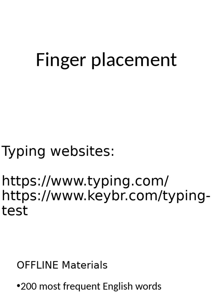 Typing Techniques | PDF