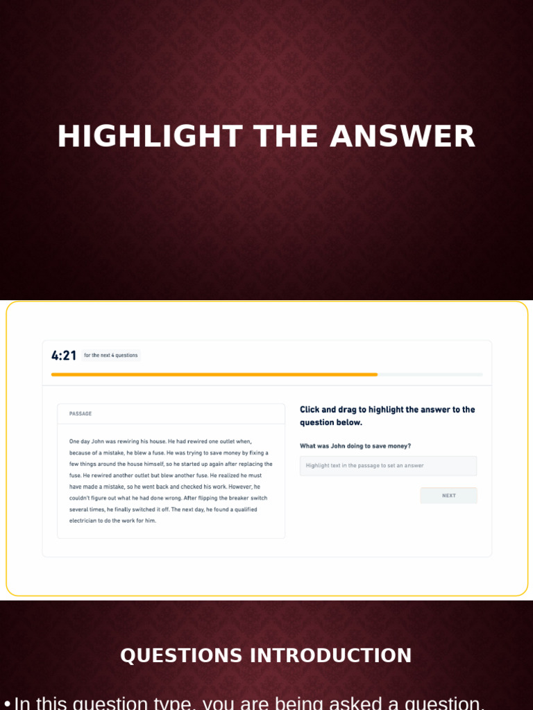 Highlight The Answer | PDF