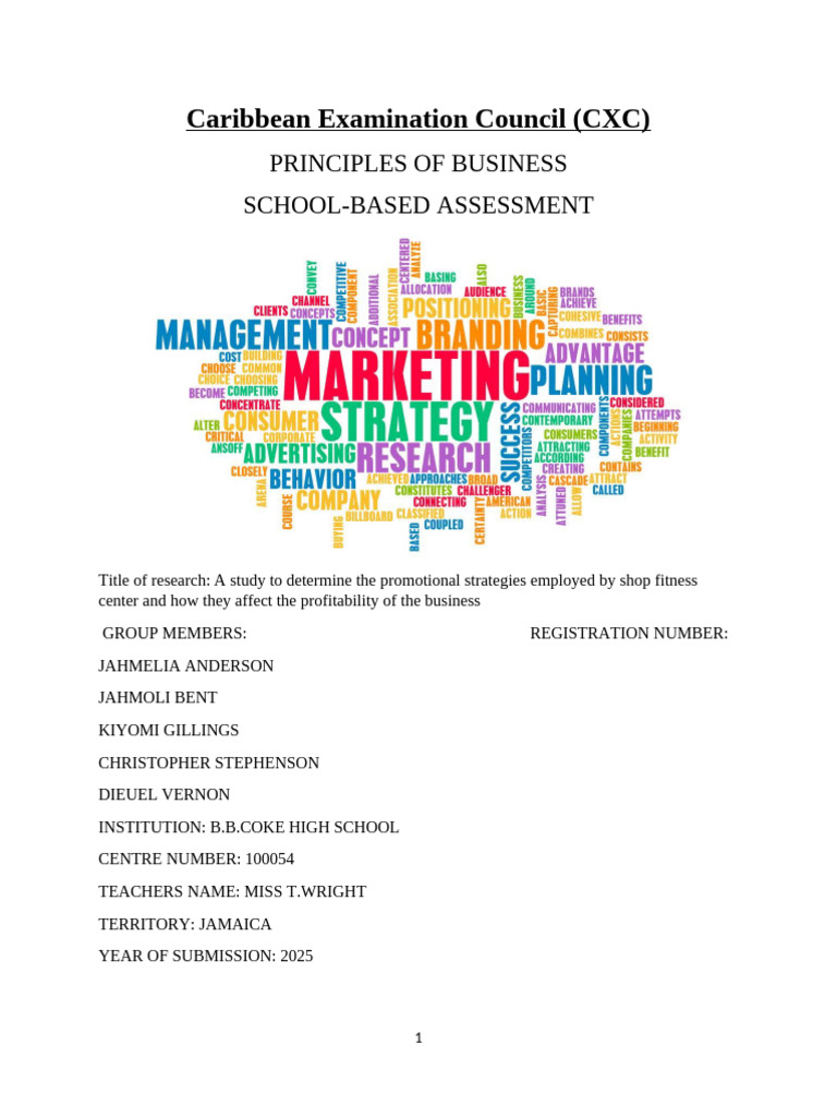 Caribbean Examination Council | PDF | Questionnaire | Advertising