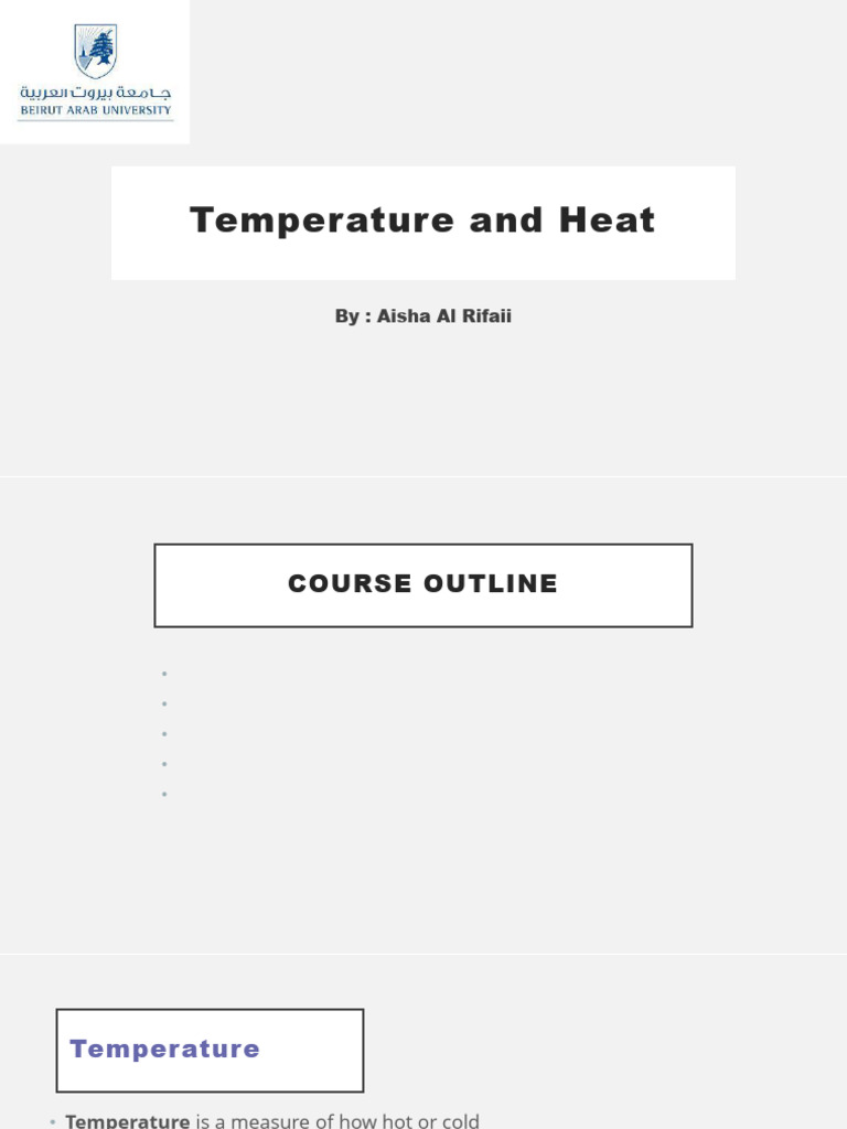 Understanding Temperature and Heat | PDF | Temperature | Latent Heat