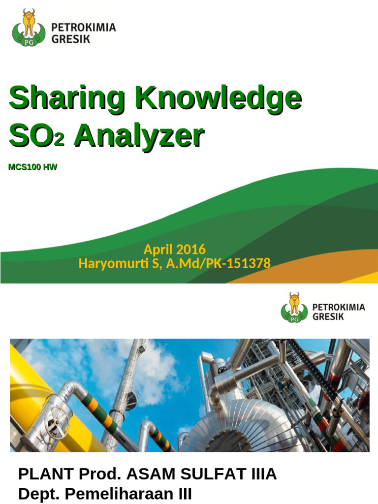 Sharing Knowledge SO2 Analyzer | PDF