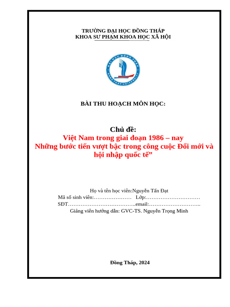 Nguyen - Tan - Dat - Ls Hien Dai (LS6) Bài Nộp | PDF