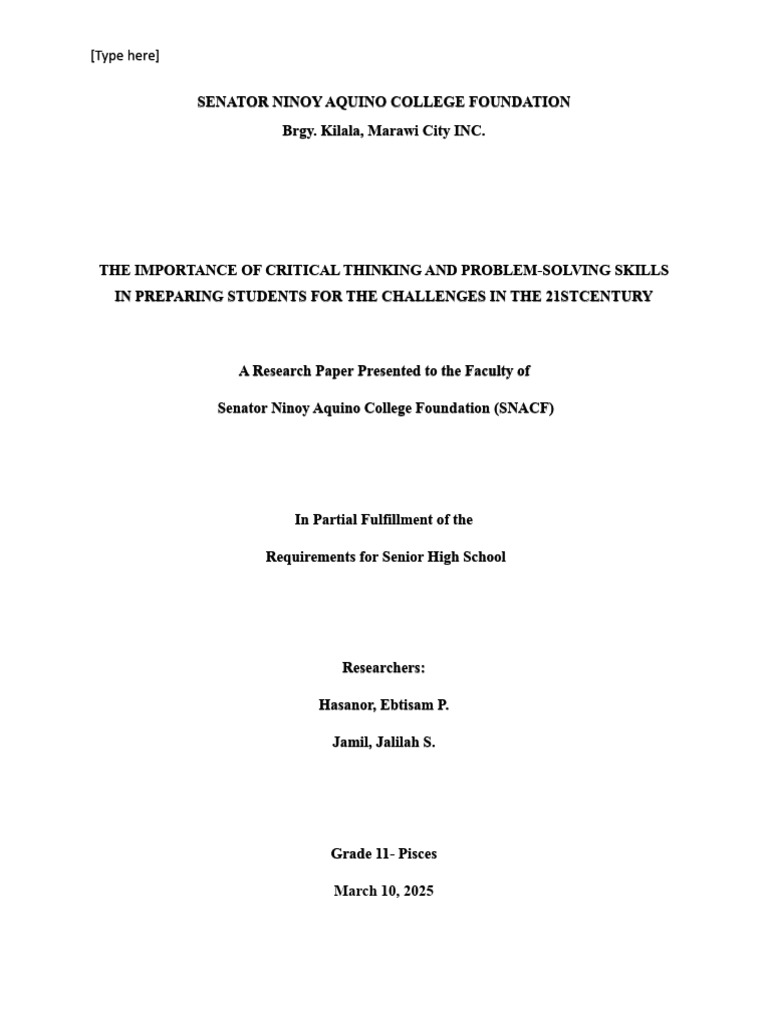 Chapter 1 (Practical Research) - 081753 - 011428 | PDF | Critical Thinking | Learning