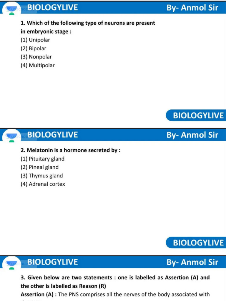 Complete Class 11th 200 MCQs As Per New Syllabus 2025 | PDF