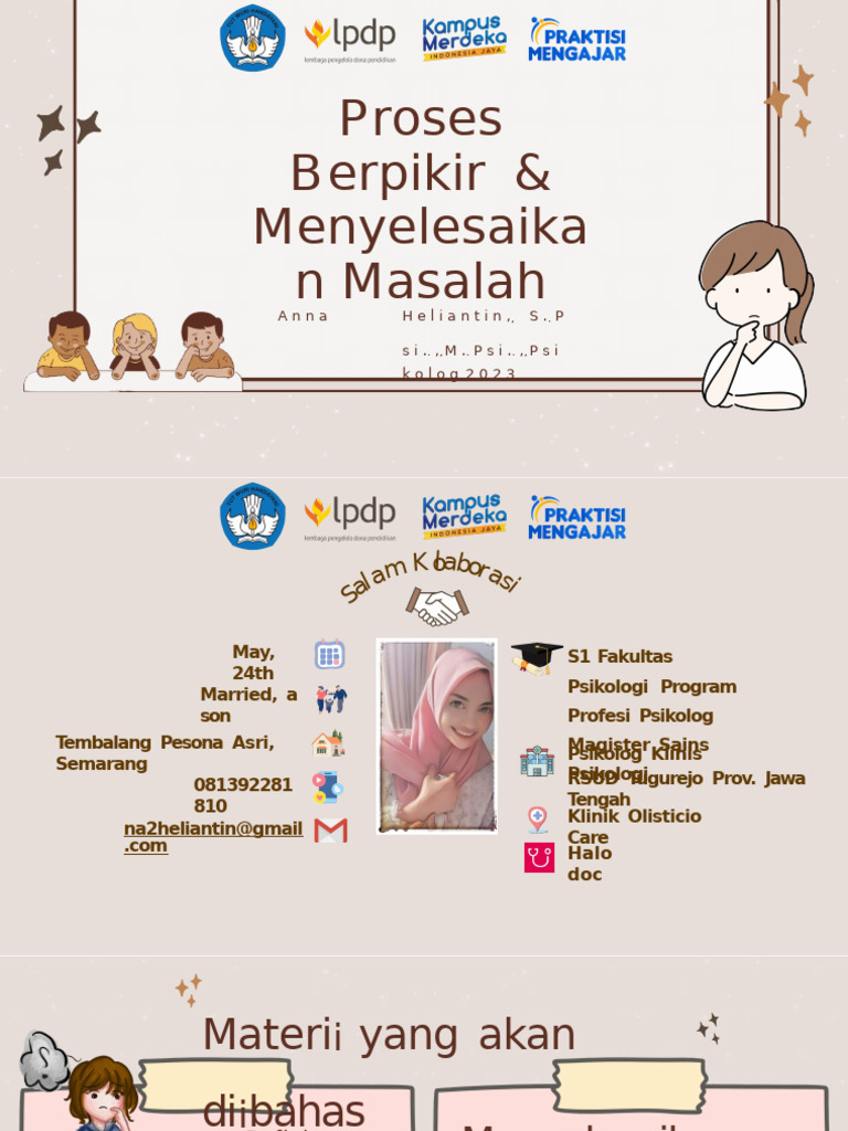 Proses Berpikir dan Menyelesaikan Masalah | PDF