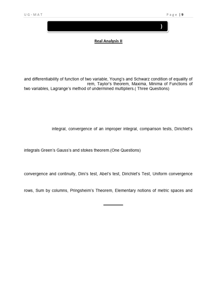 B.Sc. 3rd Year Maths Syllabus Overview | PDF | Linear Map | Ring ...