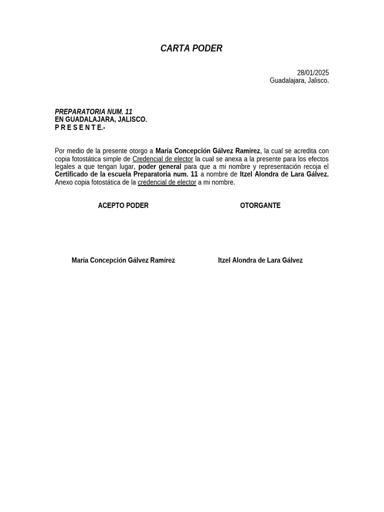 Carta Poder | PDF