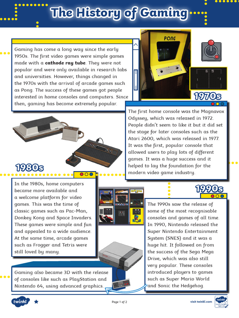 T e 1686737823 Uks2 The History of Gaming Differentiated Reading ...
