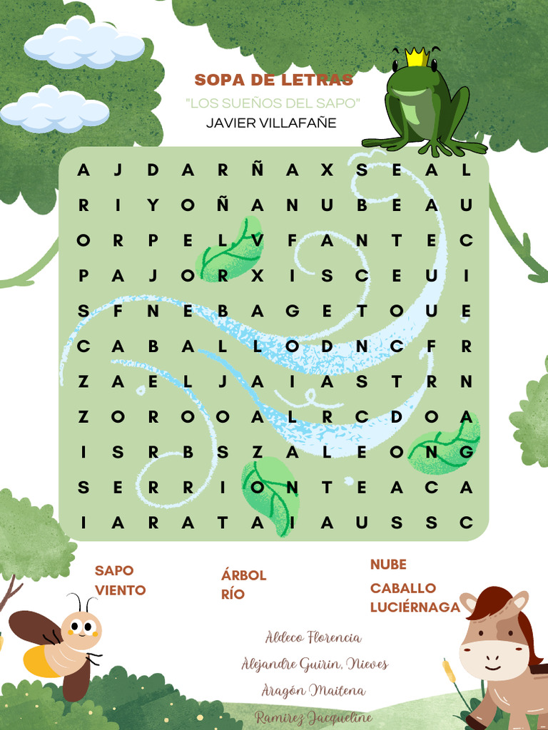 Hoja Actividades Sopa de Letras Animales Ilustrada Colorida (1) | PDF