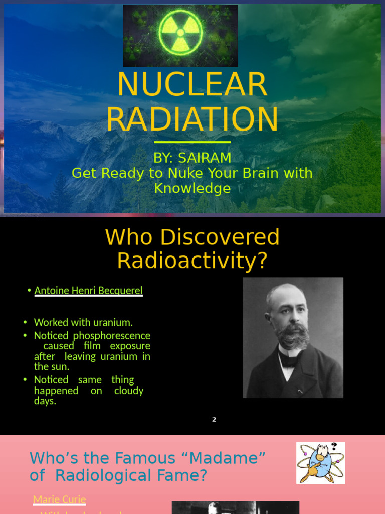 Nuclear Radiation | PDF | Radioactive Decay | Radiation