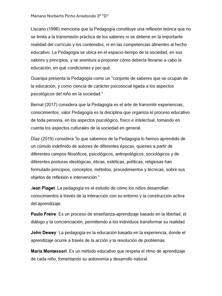 Liscano | PDF | Pedagogía | Conocimiento