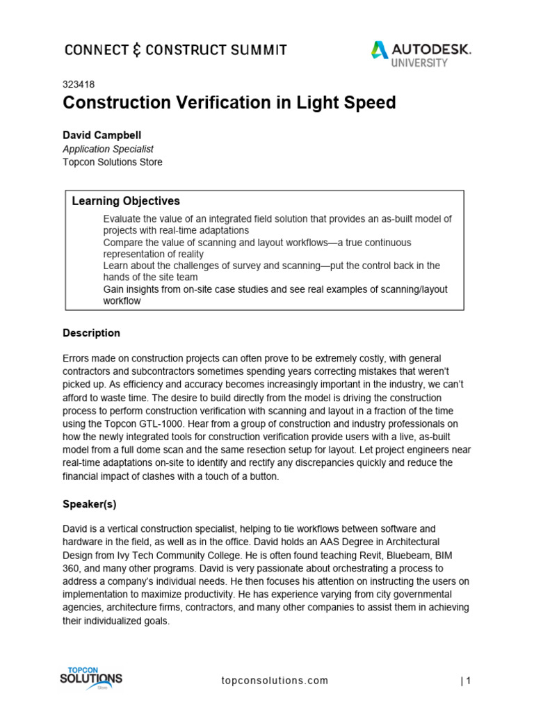 Class Handout CCS323418 David Campbell | PDF | Surveying