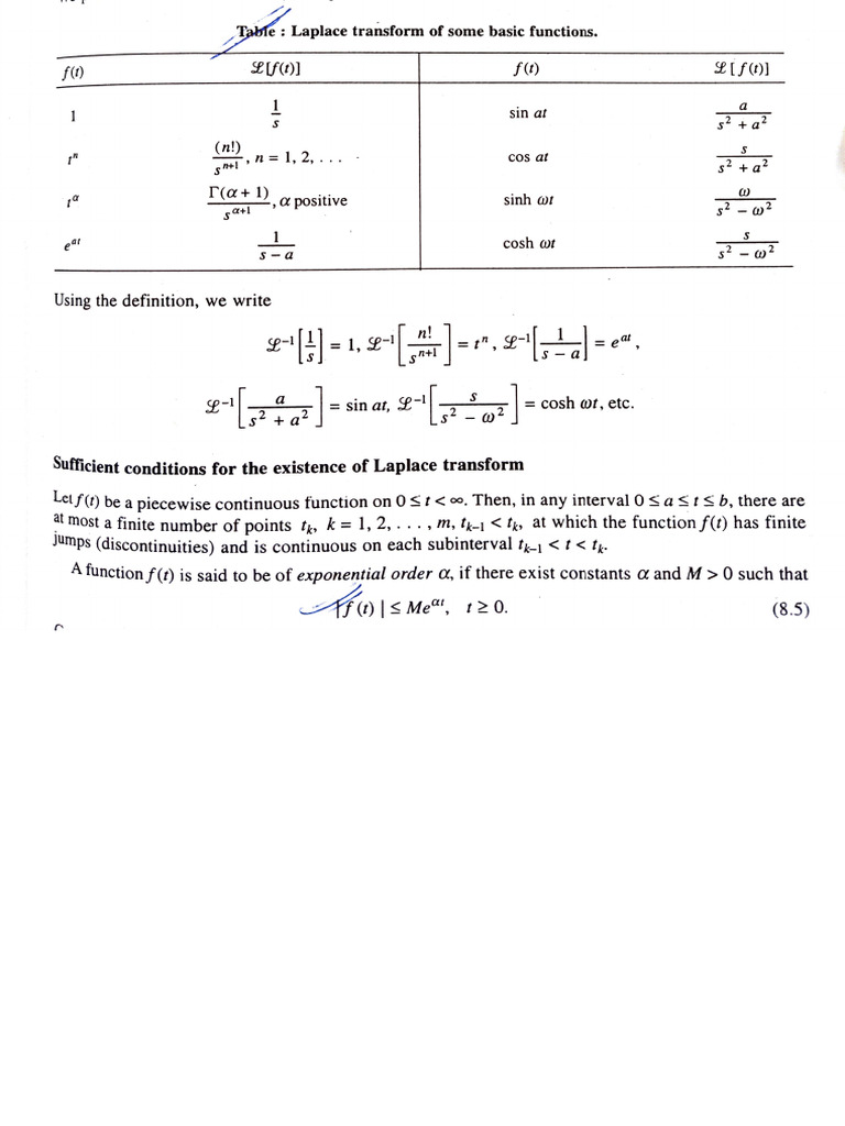Lapacle Inverse and Transform | PDF | Laplace Transform | Function (Mathematics)