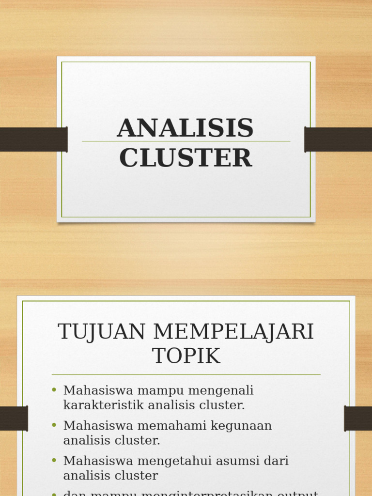 Analisis Klaster (Cluster Analysis) | PDF