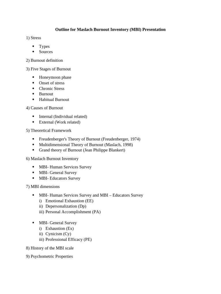 MBI Outline | PDF