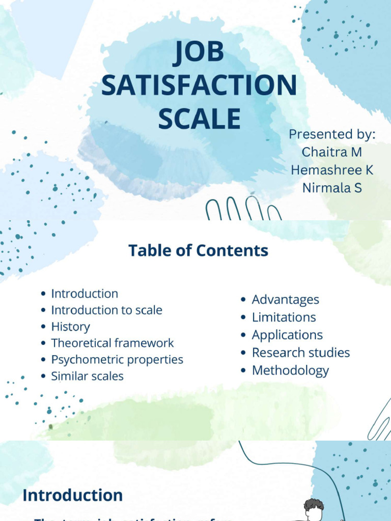 Job Satisfaction Scale | PDF