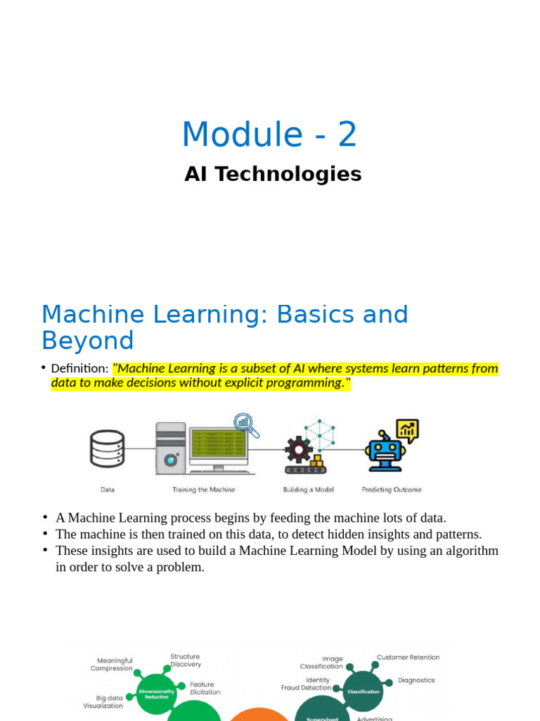 Module2 AI Technologies | PDF | Machine Learning | Statistical Classification