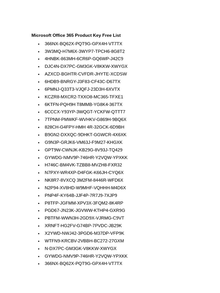 Microsoft Office 365 Key | PDF