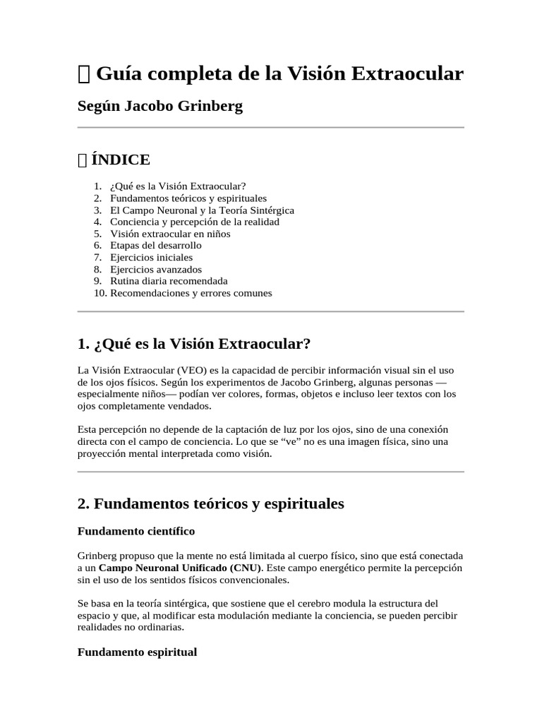 ? Guía Completa de La Visión Extraocular-1 | PDF | Percepción | Mente