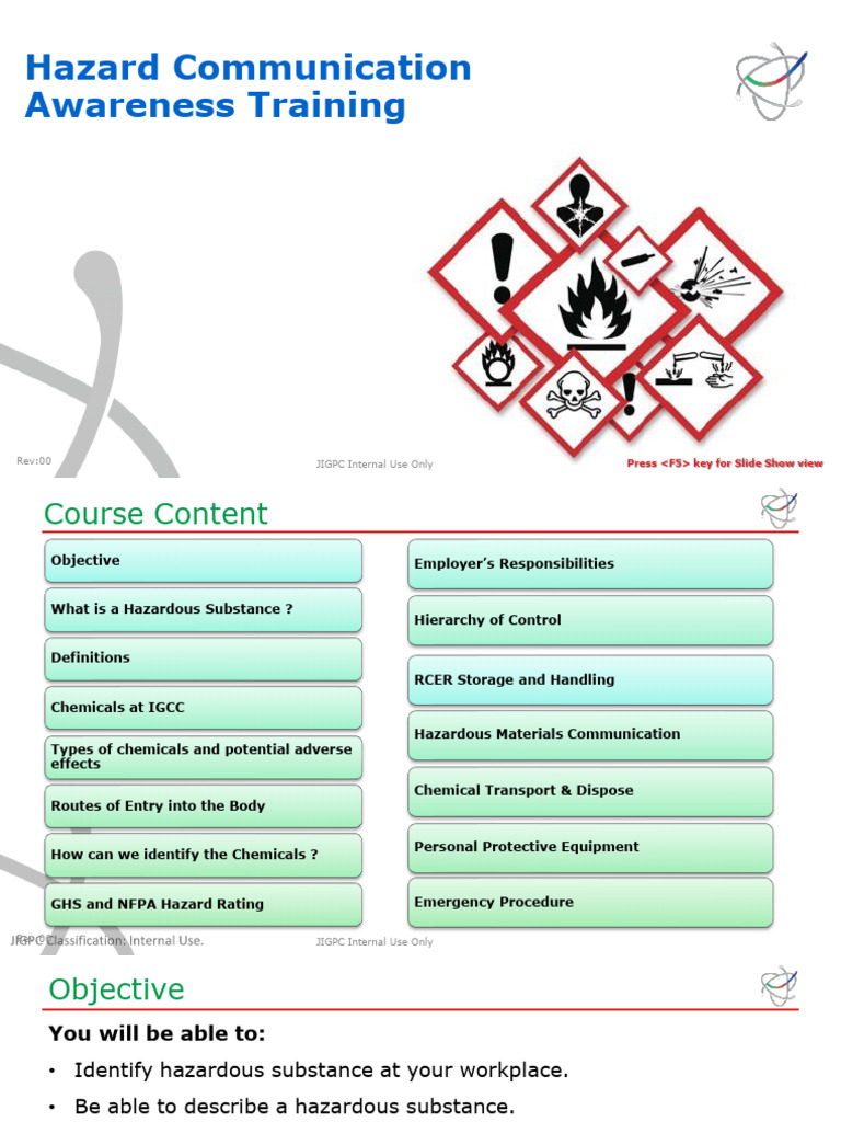 Hazcom Awareness-Chemical Safety | PDF | Personal Protective Equipment ...