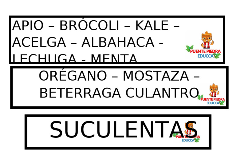 Rótulo de Plantas | PDF