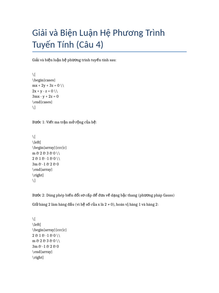 Giai Va Bien Luan Cau4 | PDF