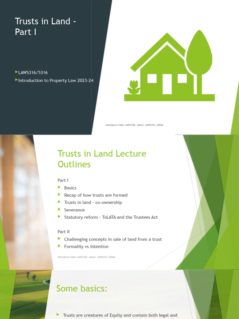 Land Trusts Part I - Tagged | PDF | Concurrent Estate | Leasehold Estate