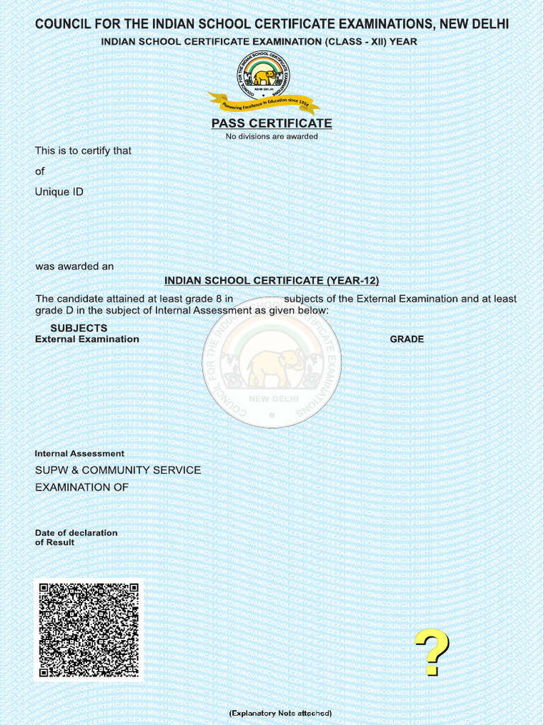 12th Passing Certificate | PDF