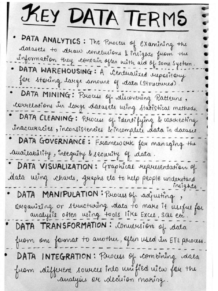 Data Key Terms | PDF