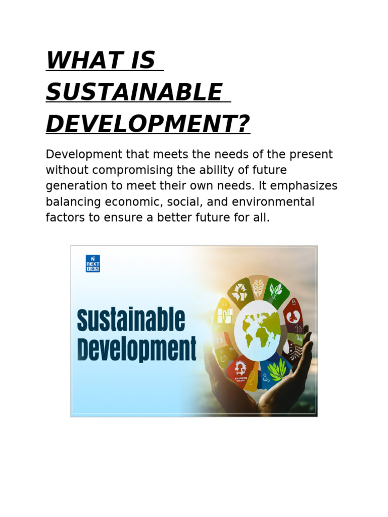 Understanding Sustainable Development | PDF | Sustainability | Agriculture
