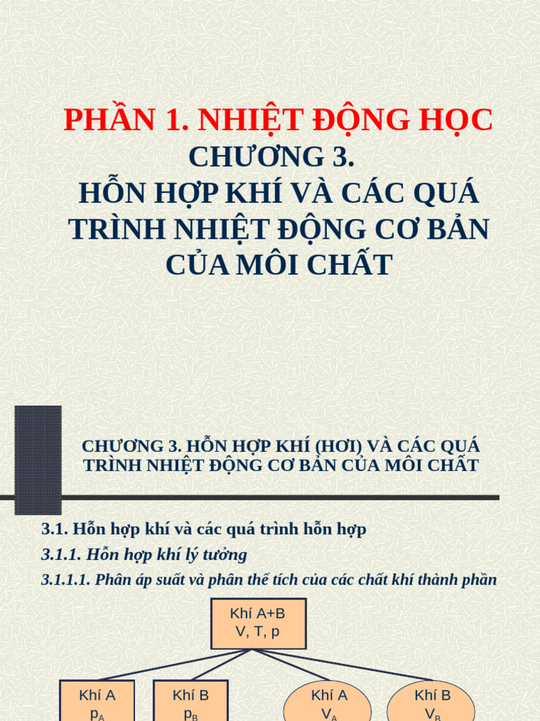 Chuong 3. Hon Hop Khi Va Cac Qua Trinh Nhiet Dong Co Ban Cua Moi Chat | PDF