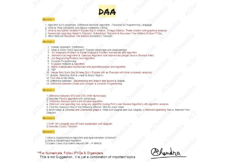 DAA (Sem 4) | PDF