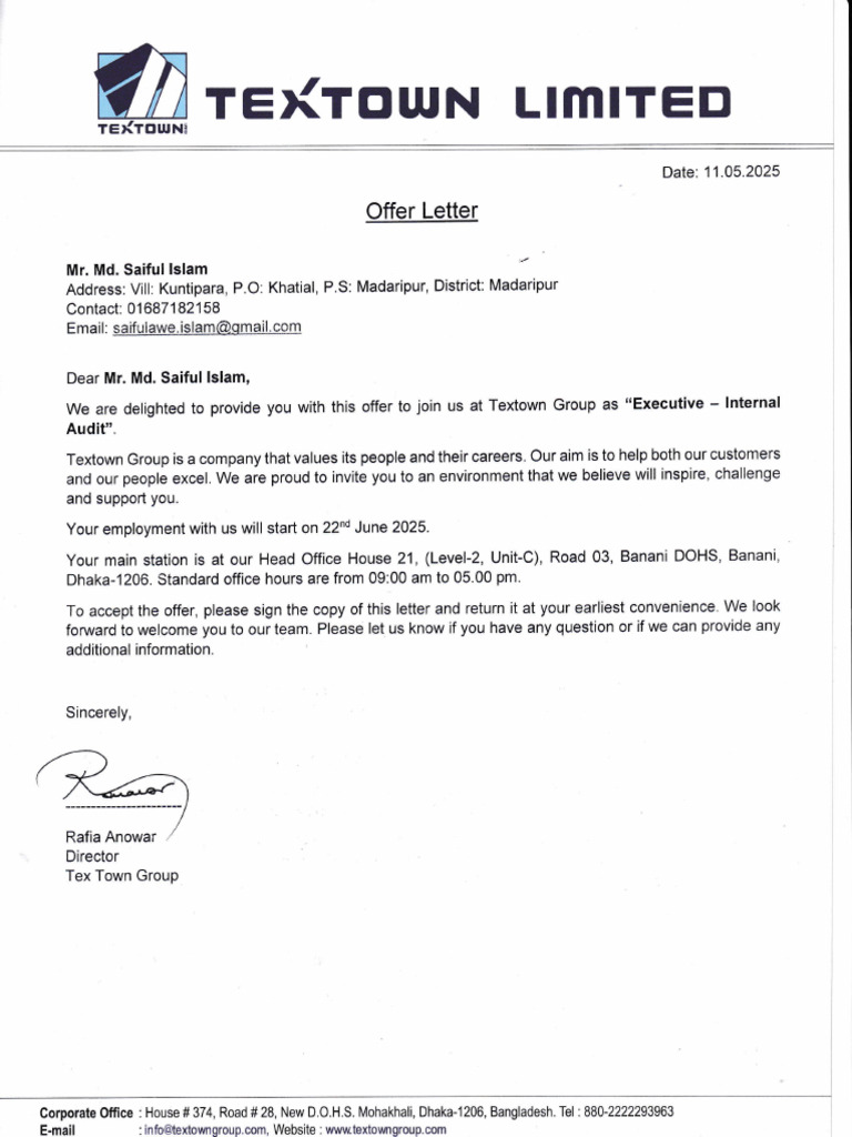 Offer Letter | PDF