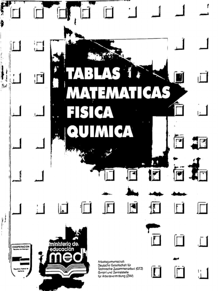 Tablas de Matematicas Fisica Quimica | PDF