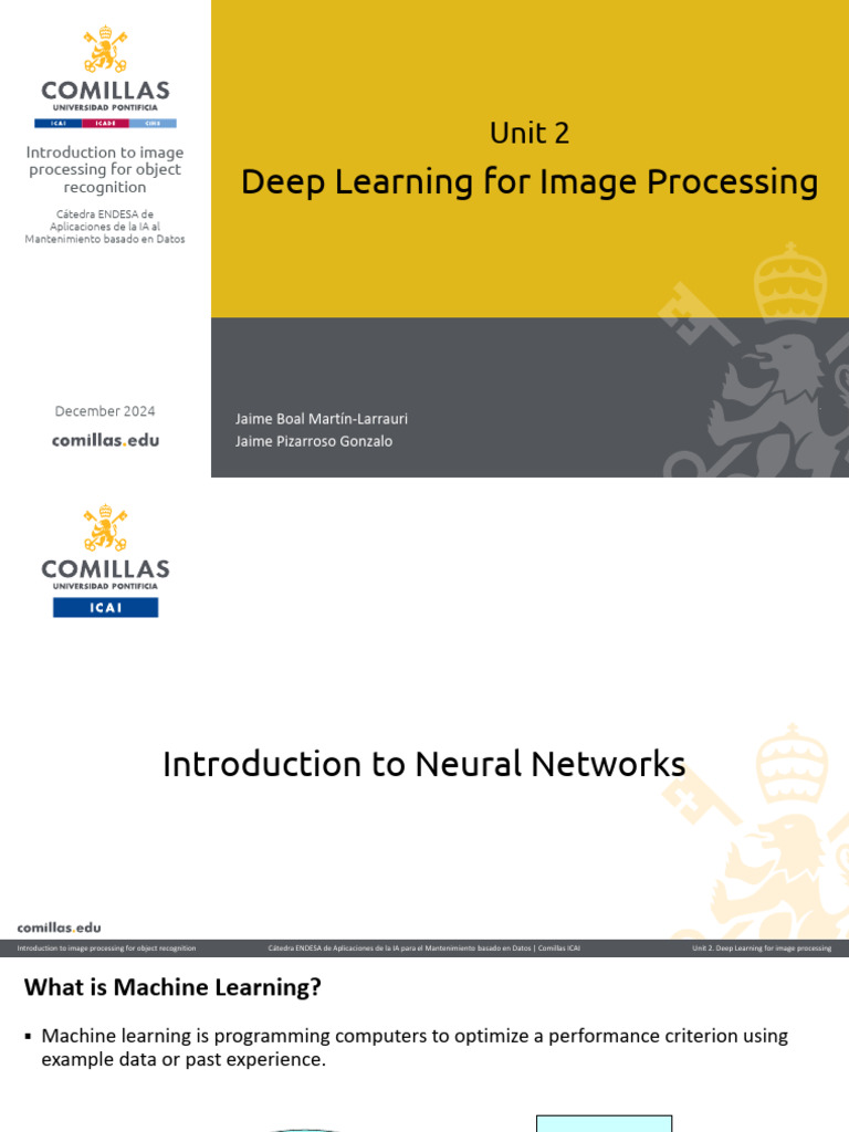 Unit 02. Deep Learning For Image Processing | PDF | Deep Learning | Cognitive Science