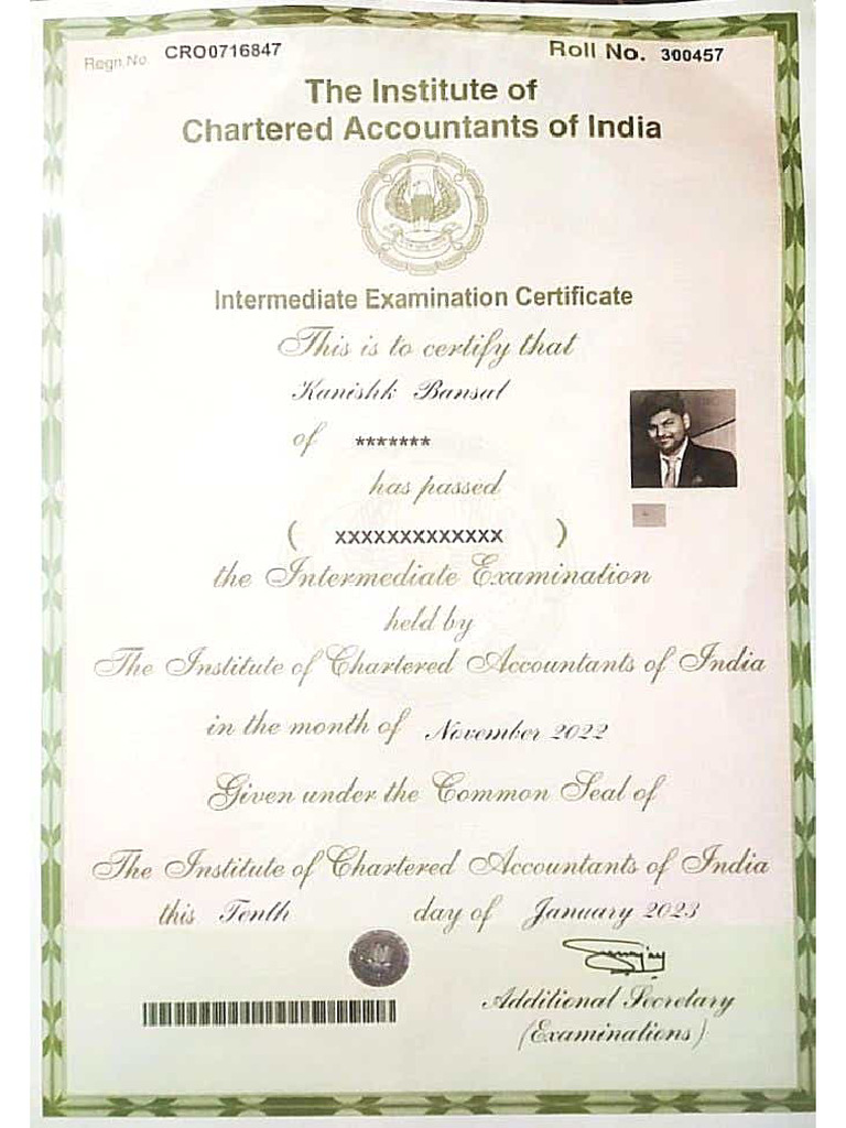 Intermediate Passing Certificate | PDF