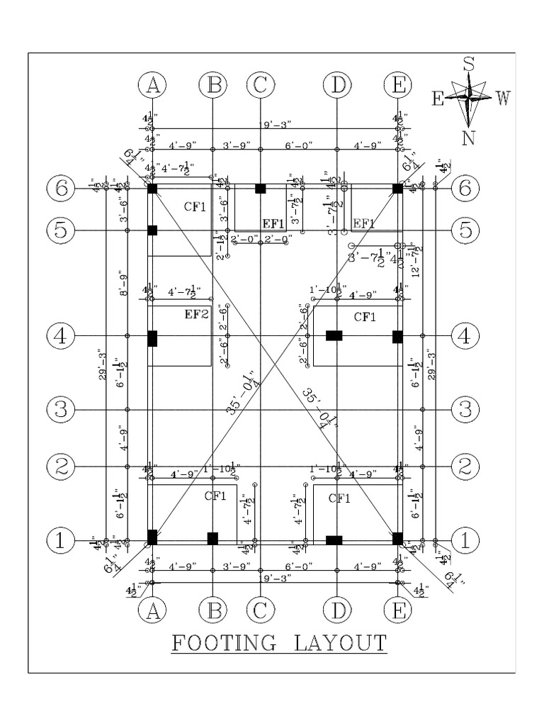 FOOTING LAYOUT | PDF