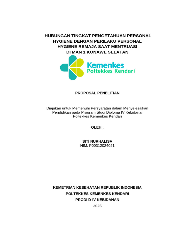 PROPOSAL SITI NURHALISA (1) | PDF